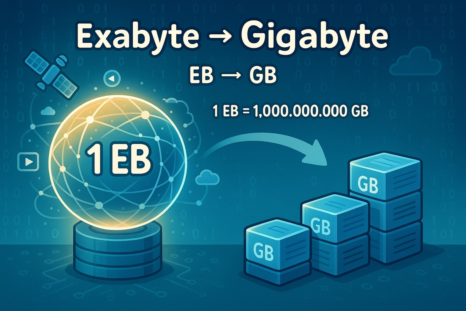 Bộ chuyển đổi Exabyte sang Gigabyte - JetCalculator