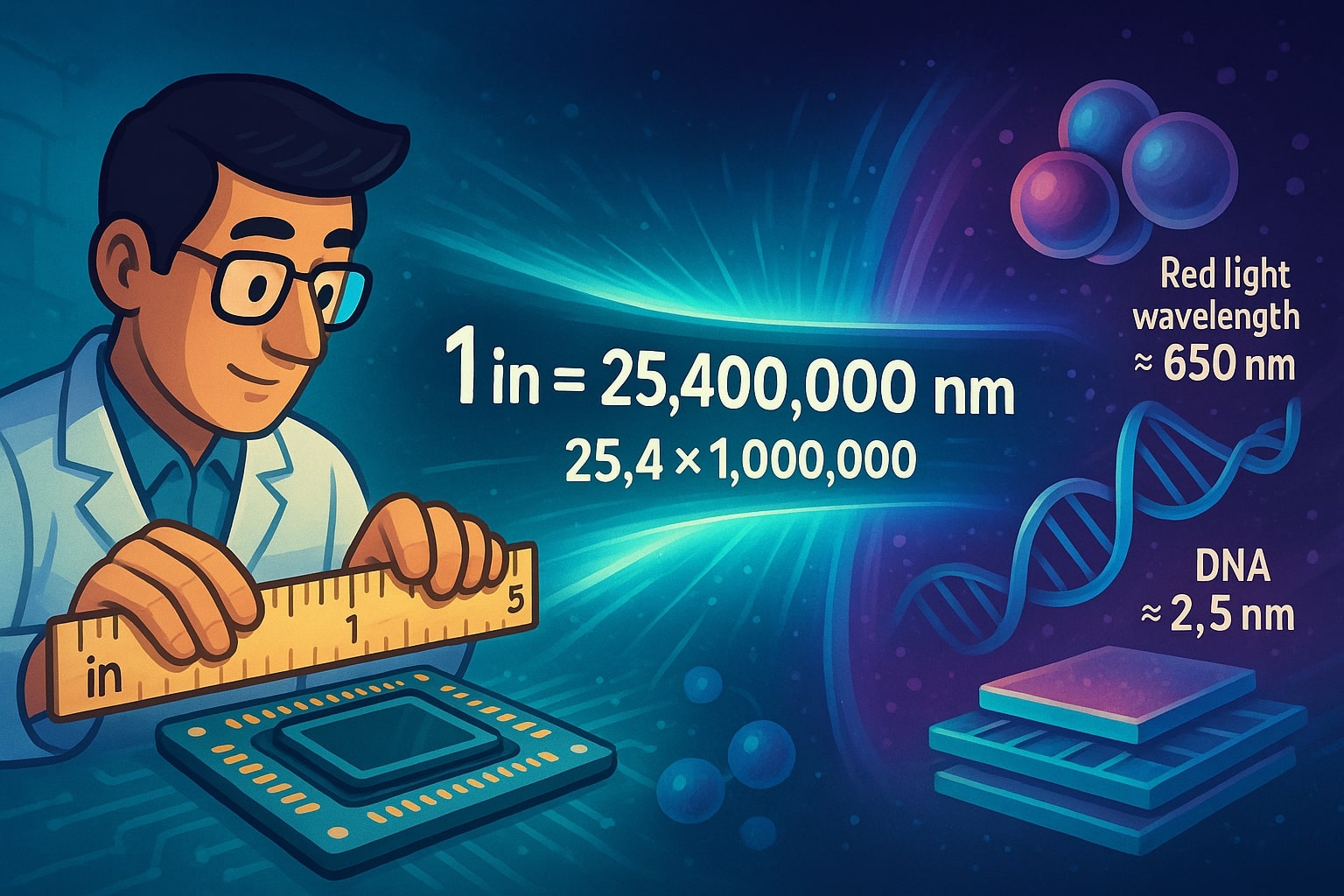 Công cụ chuyển đổi Inches sang Nanometer - JetCalculator
