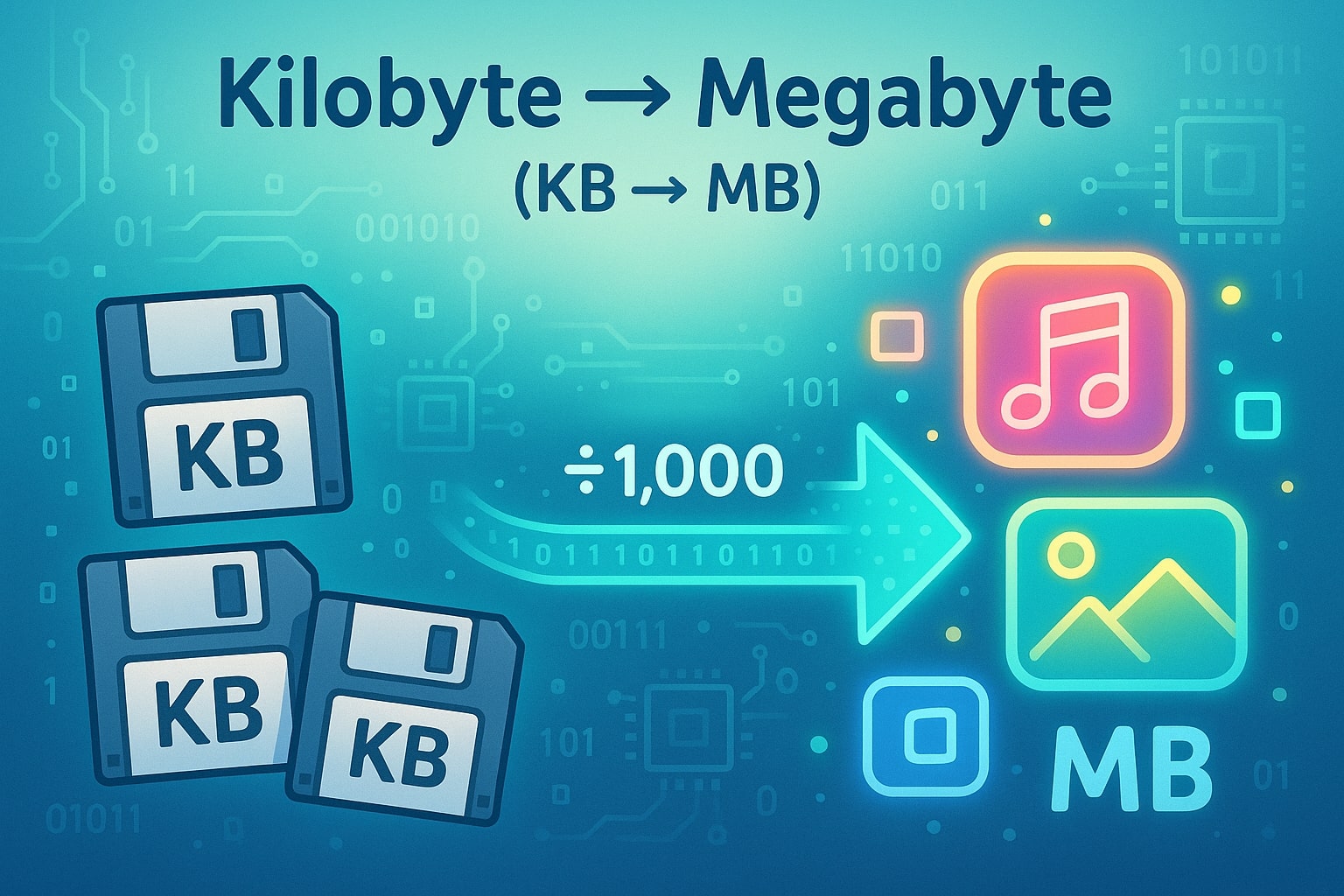 Công cụ chuyển đổi Kilobyte sang Megabyte - JetCalculator