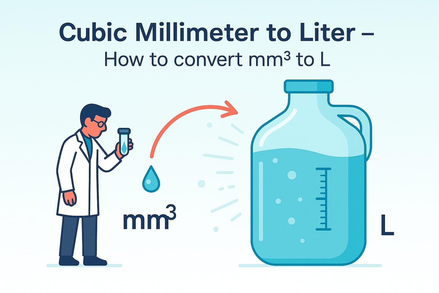 Chuyển đổi Milimét khối sang Lít - JetCalculator