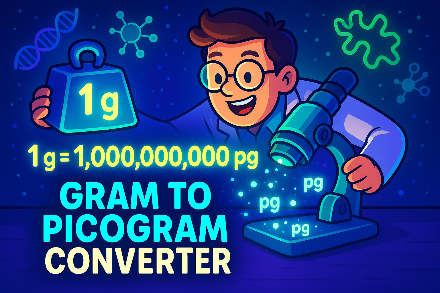 Công cụ chuyển đổi Gram sang Picogram - JetCalculator