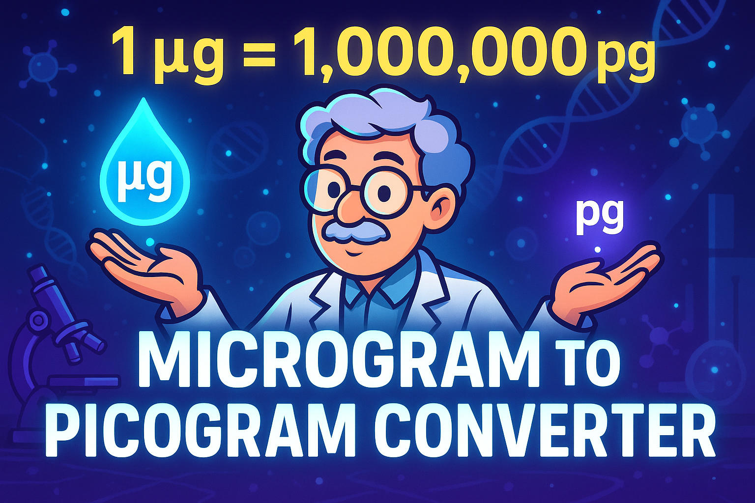 Công cụ chuyển đổi Microgam sang Picogam - JetCalculator